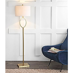 JONATHAN Y JYL1089A April 61" Metal LED Floor Lamp, Modern, Contemporary, Glam, Traditional, Office, Living Room, Family Room, Dining Room, Bedroom, Hallway, Foyer, Brass