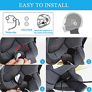 Motorcycle Helmet Wireless Bluetooth Headset Headphones for Helmets Wireless Headphones with Microphone Sound System for Motorcycle 0.27 inches Silm