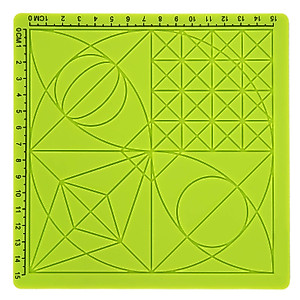 YILUFA 3D Printing Silicone Mat Template Pad Copy Board + 2Pcs Finger Cover Drawing Tools Green Type C,Material Silicone,170 X 170mm / 6.7 X 6.7in,