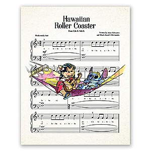 Lilo and Stitch Gifts Poster // Ohana Means Family Party Supplies Table Decor Theme Artwork // Nursery Wall Art Decor Print // Party Decoration // Baby Boy Girl Bedroom Wall Decor Sign (8x10)