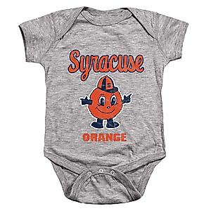 Syracuse University Official Vintage Otto Unisex Infant Snap Suit for Baby,Athletic Heather, 6 Months, (CLCSYR229-SS-1)