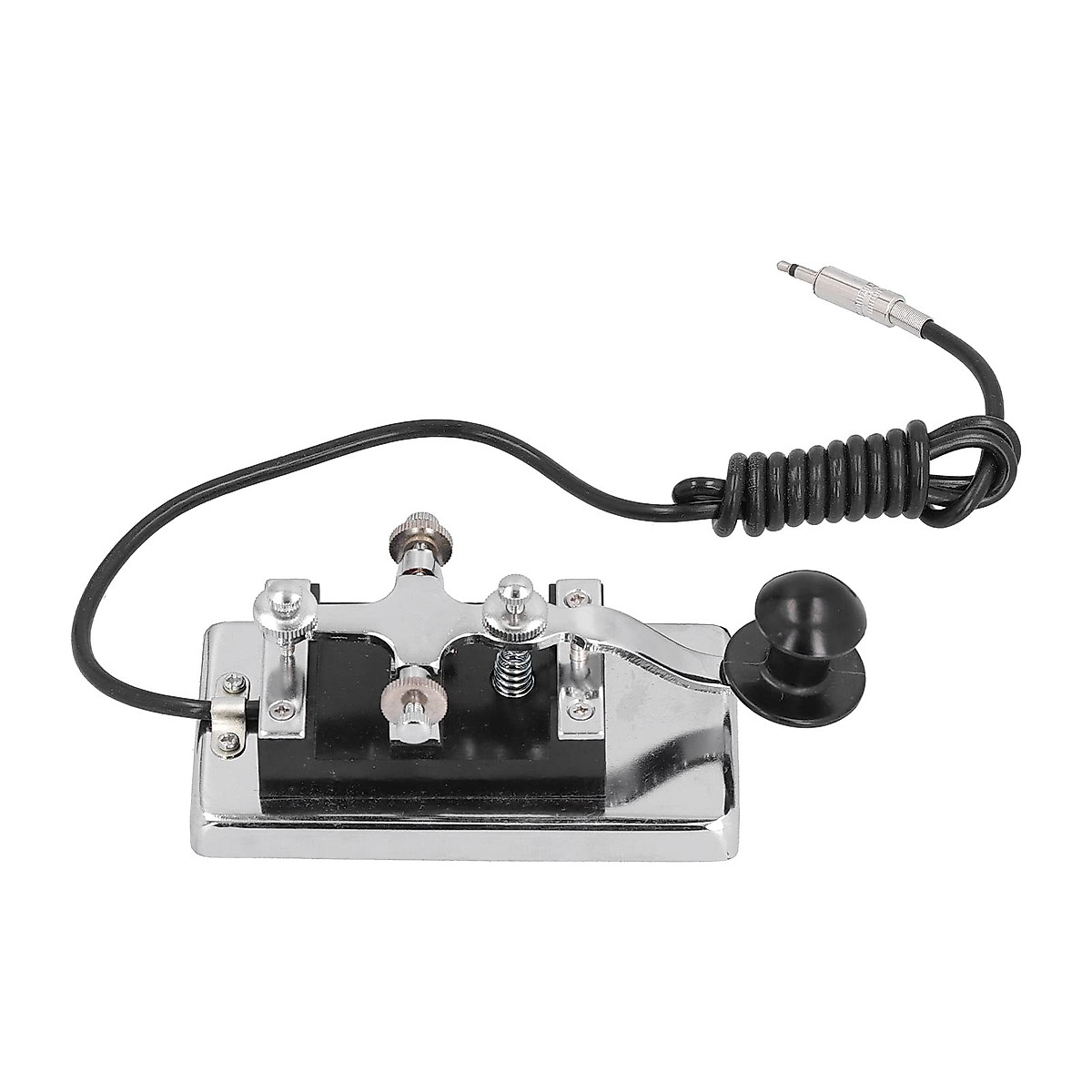 Acogedor Morse Code CW Telegraph Stainless Steel K-4 Hand Key Short Radio Morse CW Telegraph K4 Key Radio Communication Teaching Aids