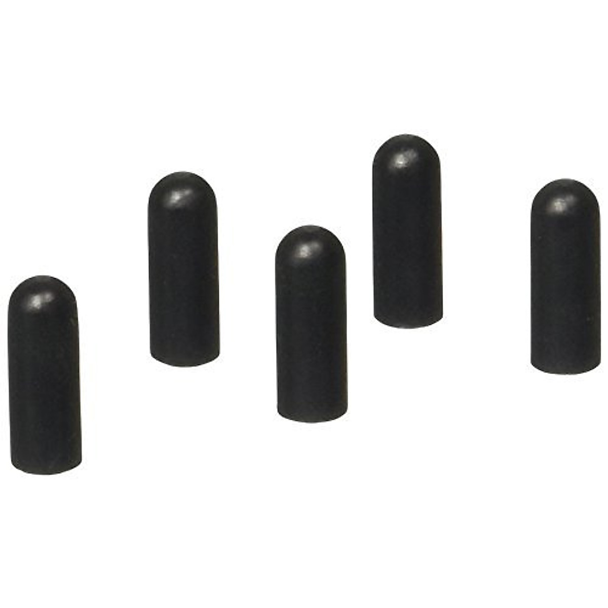 USA Make (75 Piece)– Assorted 1/8" to 1" Black Vinyl Round End Cap Cover for Pipe Plastic Tube Hub Caps Tubing Bolt Screw Rubber Thread Protector Safety Cover