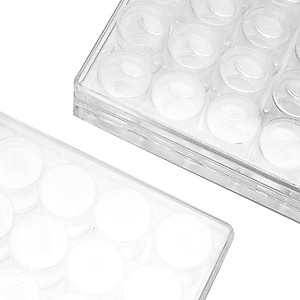 SENJEOK 6 Pack 30 Grids Diamond Painting Storage Boxes, Bead Storage Containers with Lids, Jewelry Bead Organizer Box for Nail Diamonds, 16 x 13.5 x 3.5cm