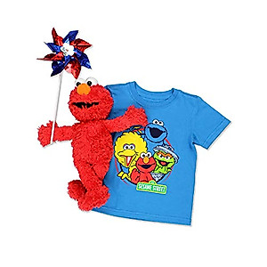 Sesame Street Boys’ Short Sleeve T-Shirt for Infant and Toddler – Blue or Red