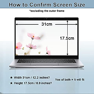 Laptop Privacy Screen 14 Inch, 16:9 Aspect Removable Privacy Screen Filter for 14 Inch Laptop Widescreen, Anti Glare Blue Light Laptop Screen Privacy Shield 14 In Compatible with Chromebook Hp Envy/ Dell/ Asus/ Acer/ Samsung/ Lenovo Yoga by IPROKKO
