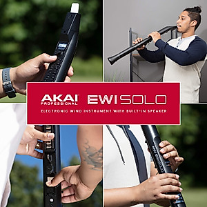 AKAI Professional EWI Solo - Electronic Wind Instrument With Built-in Speaker, Rechargeable Battery, 200 Sounds and USB MIDI Connectivity,Black