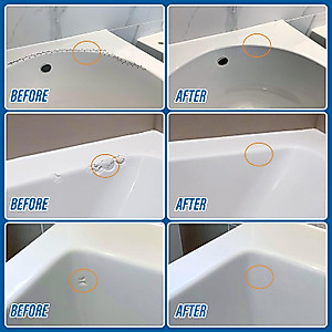 Specialty Tub and Tile Paint, High-Gloss White Tub Paint for Bathtub, Quick-Dry Porcelain Paint for Scratches & Chips on Porcelain, Acrylic, Enamel, Cast Iron, Tubs, Sinks, Tiles and Toilets