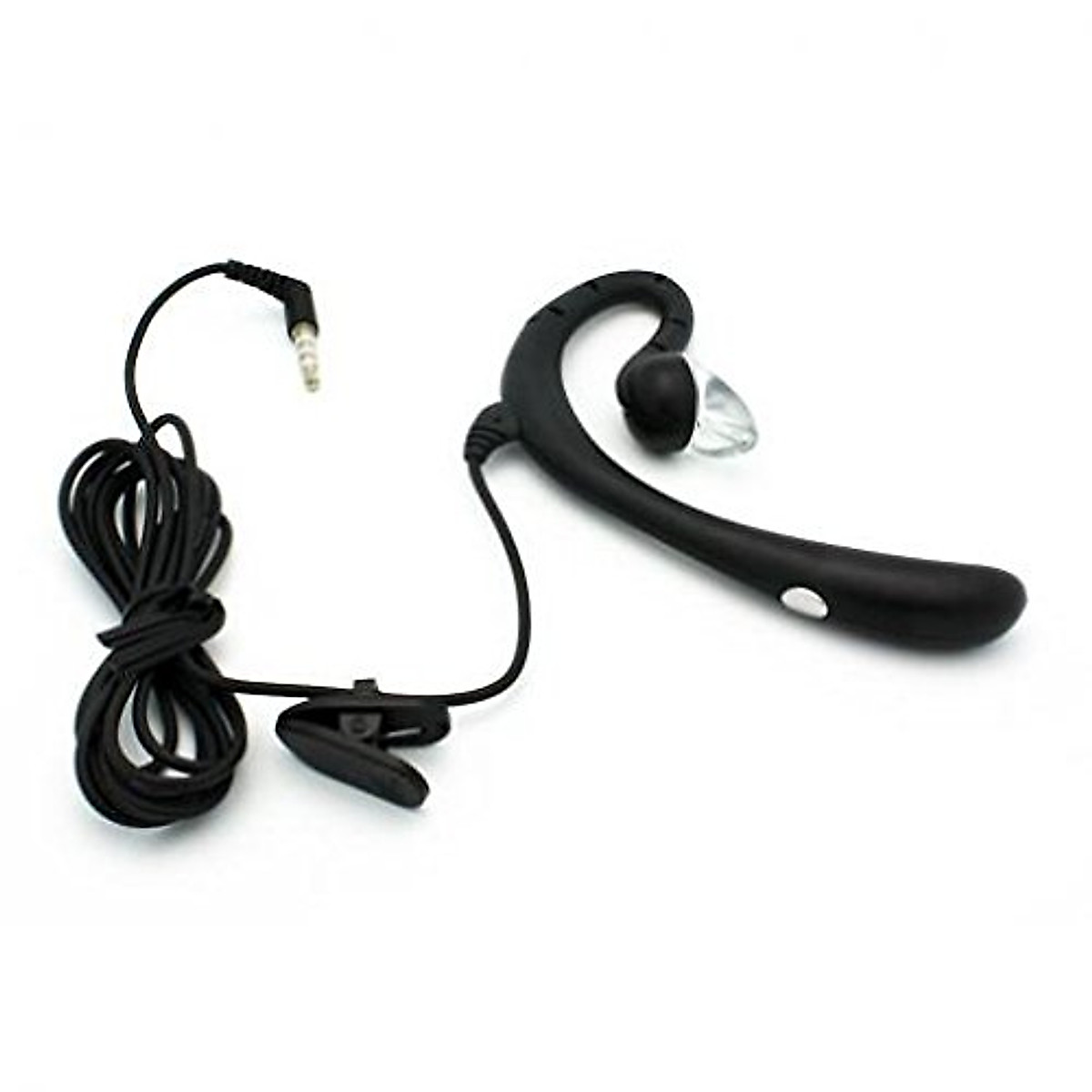 Wired Mono Headset Earphone w Mic Compatible with Motorola Moto Z4, Headphone 3.5mm Single Earbud Hands-Free Microphone Over-The-Ear for Moto Z4 Phone Model