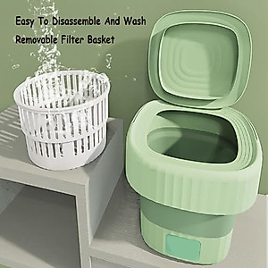 RUVSUN Small Washing Machine, Mini Washer and Dryer, Washer Machine, Fully Automatic Integrated Small Washing Machine, 360 ° Deep Cleaning Clothes Without Dead Ends Design, Suitable for Bathroom