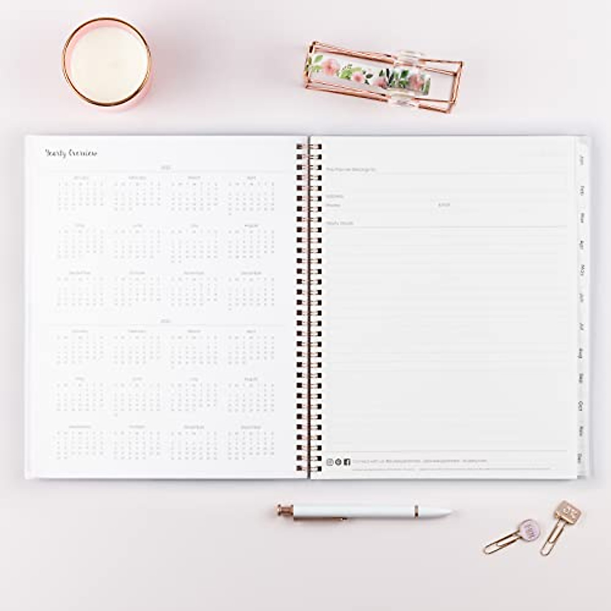 Blue Sky 2023 Weekly and Monthly Planner, January - December, 8.5" x 11", Frosted Cover, Wirebound, Joselyn (142079)