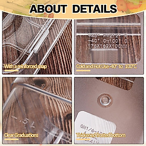 Geetery 12 Pack 1/6 Size 4'' Deep Polycarbonate Food Pan with Lid Clear Stackable Plastic Pan Restaurant Food Storage Containers with Hinged Lids for Hotel Supplies