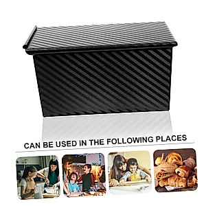TIDTALEO Non-stick Bread Baking Mould Toast Box with Lid Carbon Steel Metal Bread Pan Toast Mold Bakeware