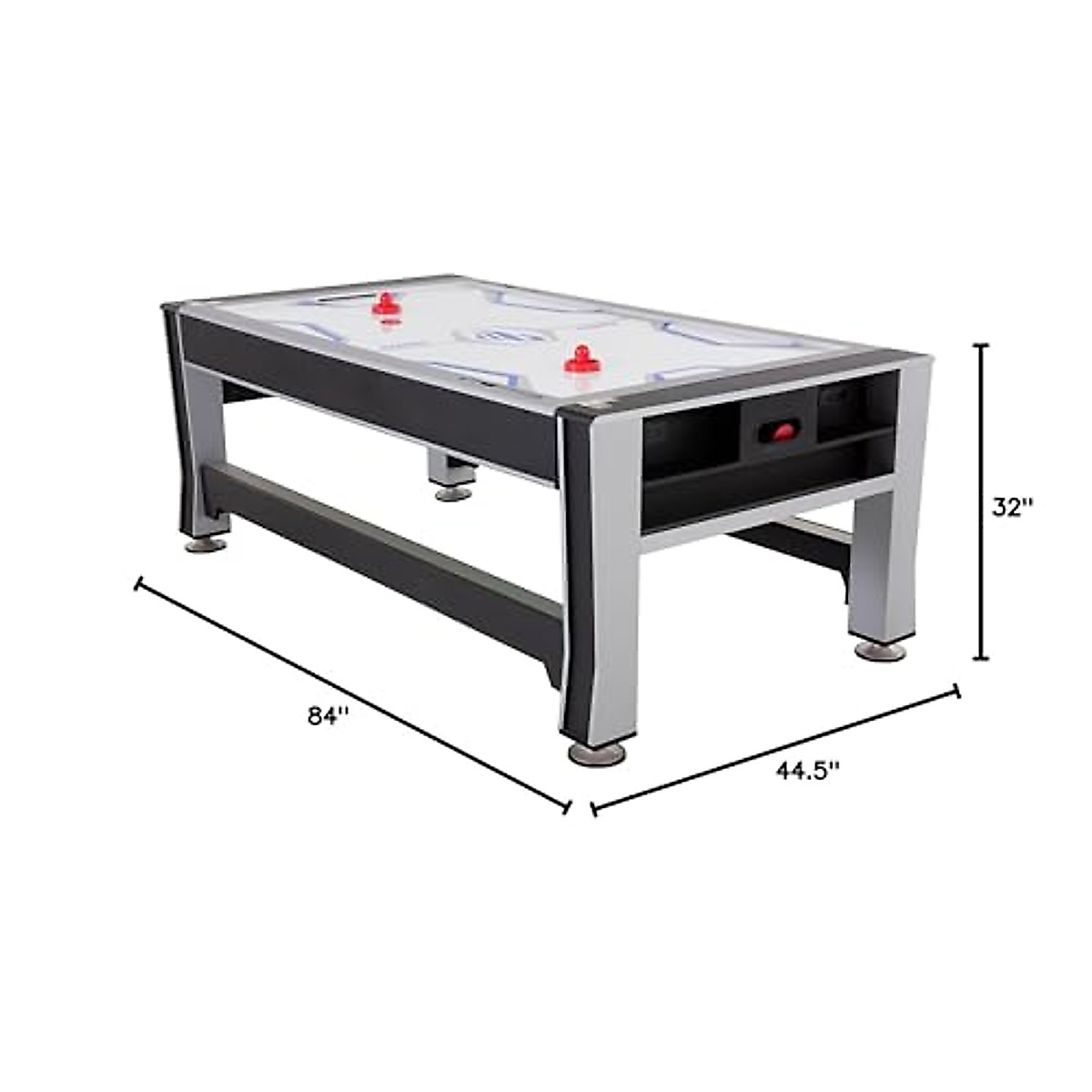 Triumph 3-in-1 7' Rotating Swivel Multigame Table - Air Hockey, Billiards/Pool, and Table Tennis - All Accessories Included