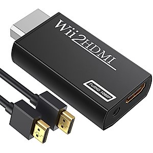 GANA Wii to hdmi Converter, wii to hdmi Adapter, wii to hdmi1080p 720p Connector Output Video & 3.5mm Audio - Supports All Wii Display Modes