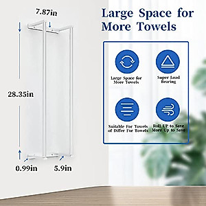 Towel Racks for Bathroom Wall Mounted,Stainless Steel Bath Towel Holder Wall Towel Rack for Rolled Towels,Bathroom Towel Storage, Mounted Towel Rack Holder,Brushed Gold-Bathroom Organizer,Holds Robes