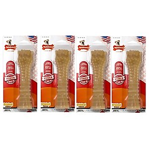 Nylabone 4 Pack of Power Chew Textured Flavored Durable Chew Toy for Dogs, XL/Souper, Made in The USA