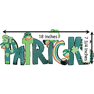 Happy St. Patrick's Wooden Screen Sign - hinged, Wood and Hand Painted - Shamrocks, Leprechauns, and Rainbows - St. Patrick's Day Tabletop Home Decor