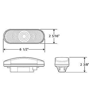 Optronics ST70RS 6" Oval Stop/Turn/Tail Light, Red