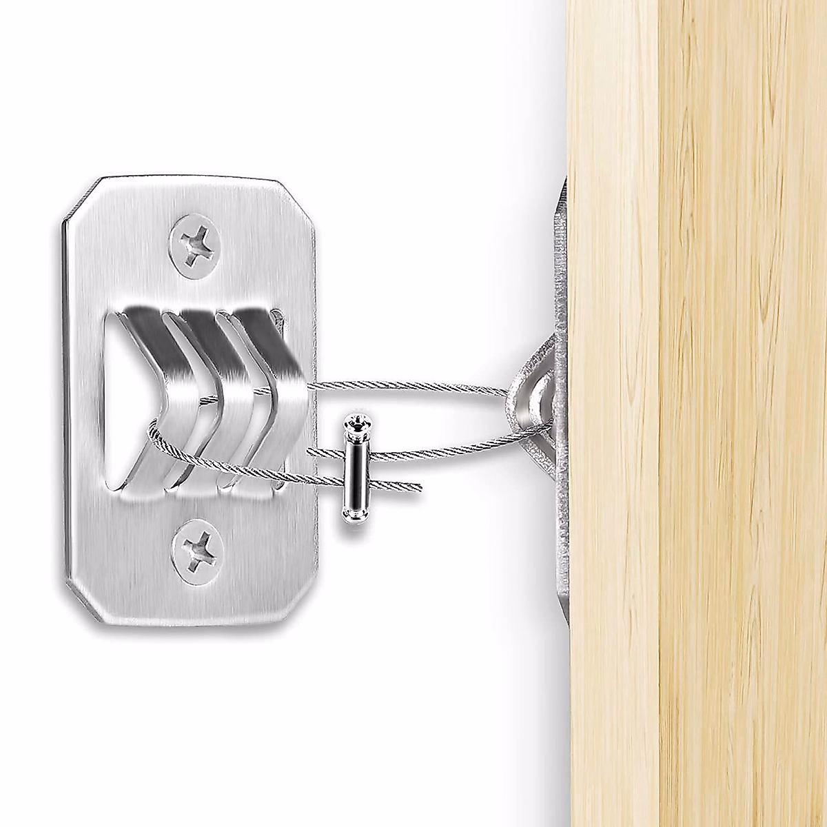 Furniture Anchors (6 Pack) Metal Anti Tip Furniture Straps for Baby Proofing Adjustable Child Safety Wall Furniture Anchors Kit