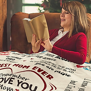 GEEMBI Gifts for Mom - Christmas, Mothers Day, Valentines Day, Birthday Gift for Mom from Daughter Son, Present for Mom, Unique Mom Gifts, Pregnant, Expecting New Mom Gifts - Throw Blanket 50x60