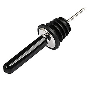 FOCCTS 60 Black Rubber Pourer Cap Liquor Bottle Pourer Cover Dispenser Spout Dust Covers