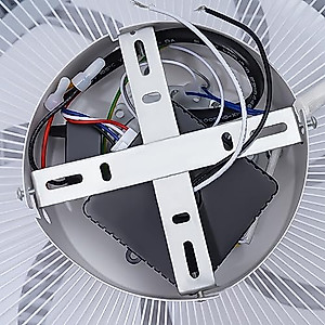 Xuthusman Dimmable Round Ceiling Fan Light LED Ceiling Fan lamp Star 3 Speed 3 Color+Remote Diameter 55cm 64W 110V