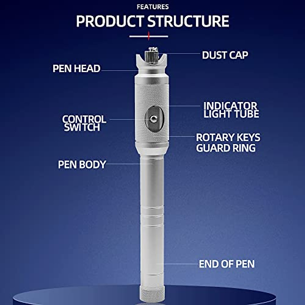 Fiber Optic Cable Tester 10KM Visual Fault Locator Fiber Fault Locator Tracker for 2.5mm Universal Connector