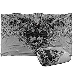 Batman Winged Logo Silky Touch Super Soft Throw Blanket 36" x 58",Winged Logo