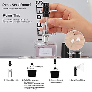 Refillable Perfume Bottle Atomizer for Travel,Portable Easy Refillable Perfume Spray Pump Empty Bottle for men and women with 5ml Mini Pocket Size (Rose Gold)