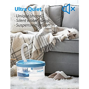 Rosfim Cat Water Fountain, 68 oz/2,0L LED Pets Dispenser Dog Water Fountain, Ultra Quiet Automatic Dog Drinking Fountain for Cat and Dog