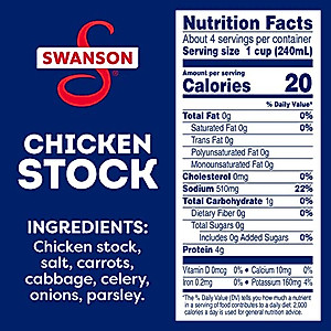Swanson 100% Natural, Gluten-Free Chicken Stock, 32 Oz Carton