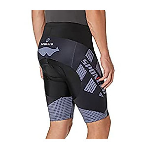 sponeed Padded Cycling Shorts Men Bicycle Underwear Half Pants Padded Bike Bottoms US Large Grey