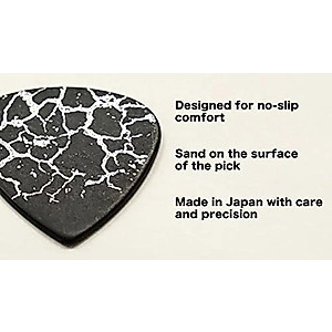 Ibanez PPA16HSG Wizard Series, Sand Grip Picks 6 Pack 1.0mm (PPA16HSGDB),Dark Blue