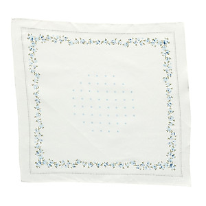 Selini Women's Floral Printed Bundle Cotton Handkerchief Set (Pack of 3), White