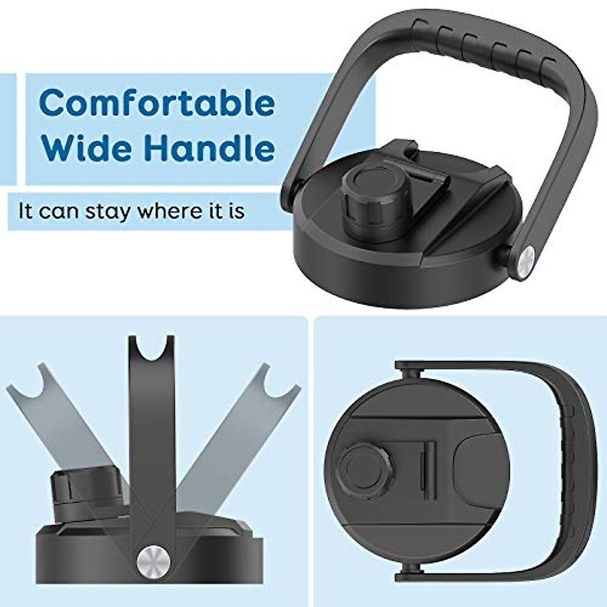 Spout Lid for BUZIO 128oz/84oz Stainless Steel Gallon Jug Only, Replacement Twist Lid of 4.33” Diameter For BUZIO Insulated Gallon Jug with Big Wide Handle, Easy to Carry, Leak- Proof BPA-Free