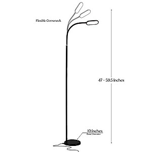 Brightech Battery Plus Lamp for Living Rooms & Offices, Rechargeable LED Floor Lamp, Portable Tall Lamp, Mid-Century Modern Standing Lamp for Bedroom, Great Living Room Décor