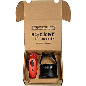 SOCKET Scan S700, 1D Barcode Scanner, Red & Charging Dock (CX3461-1929)