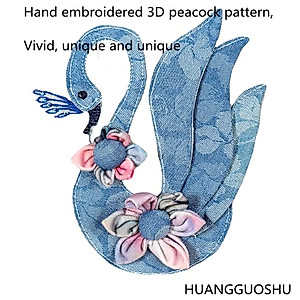 HUANGGUOSHU Backpack Purse for Women - Boho Style Small Convertible Sling Bag with Woven and Mushroom Design - Perfect Mini Backpack for Fashionable Hippie Ladies Peacock