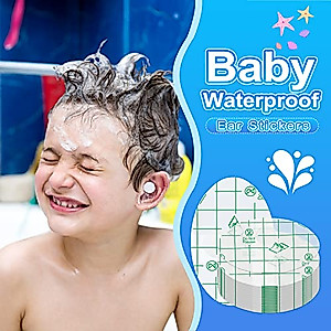 Teling 300 Pcs Ear Covers for Shower Waterproof Ear Protector Newborn Ear Stickers Disposable Cotton Ball Baby Ear Protection for Bath Kids Swimming Surfing Showering Snorkeling Water Sport (Green)