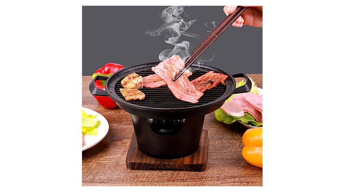 Mini Hibachi Grill 6.7in Portable Japanese Style Barbecue