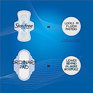 Stayfree Maxi Super Long Pads For Women, Wingless, Reliable Protection and Absorbency of Feminine Periods, 48 count