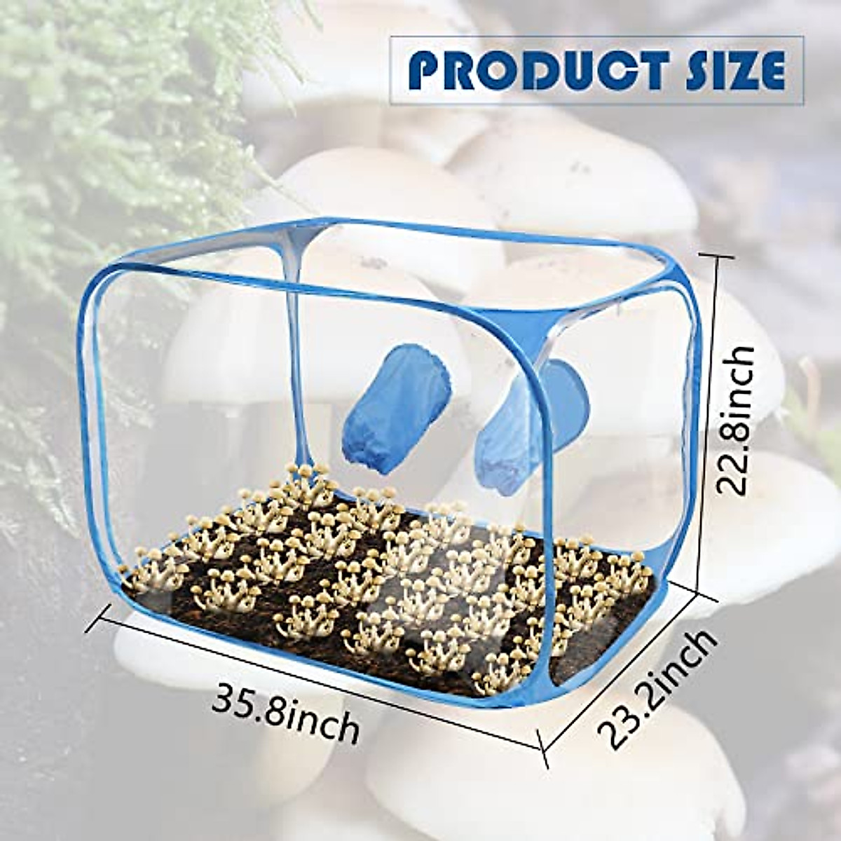 Litytlen Portable Mushroom Growing Tent-Spore Fungus Fume Hood Propagation Stations.