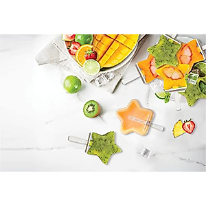 Tovolo Stackable Star Pop Molds Set of Four for Making Mess-Free Frozen Treats