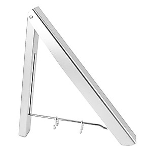 Retractable Clothes Hanger, Retractable Clothes Drying Rack Recessed Design Strong Load Bearing Wall Mounted Thickened for Bathroom for Office (Silver)