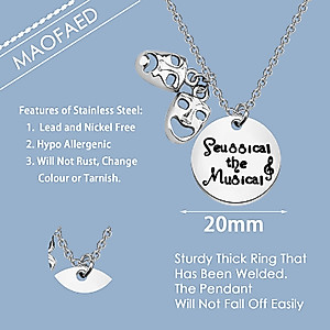 MAOFAED Musical Inspired Gift Musical Theatre Gift Musical Theatre Lover Gift Musical Jewelry Musical Necklace (seussical the musical)