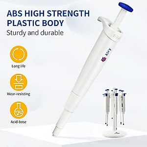 50μl Pipettor Pipette MicroPipette, Single-Channel Manual Adjustable Variable Volume Pipettes, Autoclavable pipettor, Micropipette, Variable Volume for Scientific and Home Use