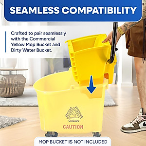 (2 Pack) Mop Wringer Only for 26-Qt or 35 Qt Commercial Side Press Mop Bucket, Yellow