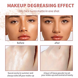 MAEPEOR Matte Setting Loose Powder 8 Colors Smooth and Lightweight Face Powder for Brightening and Setting Makeup with Face Puff (03 Soleil)