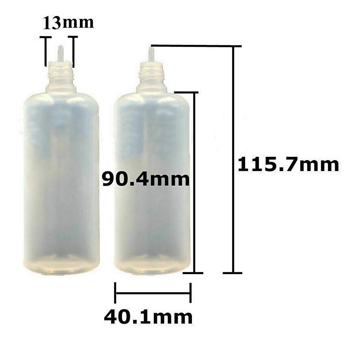 NANSHINE LDPE Plastic Dropper Bottles Empty Squeeze Liquid Eye Dripper Containers with Child Resistant Cap (Bottles + Caps + Tips+label) 100ML x10-Black